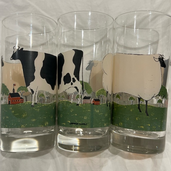 Warren Kimble | Dining | Vintage Warren Kimble Set Of 3 Glasses 6 Oz ...